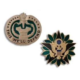 Army Miniature Skill & Combat Badges, mirror-like finish | Marlow White