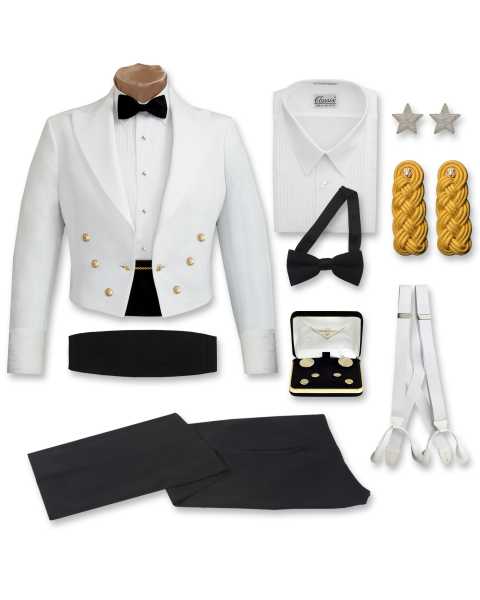 Male General Officer Army White Mess Uniform Package - All Questions ...