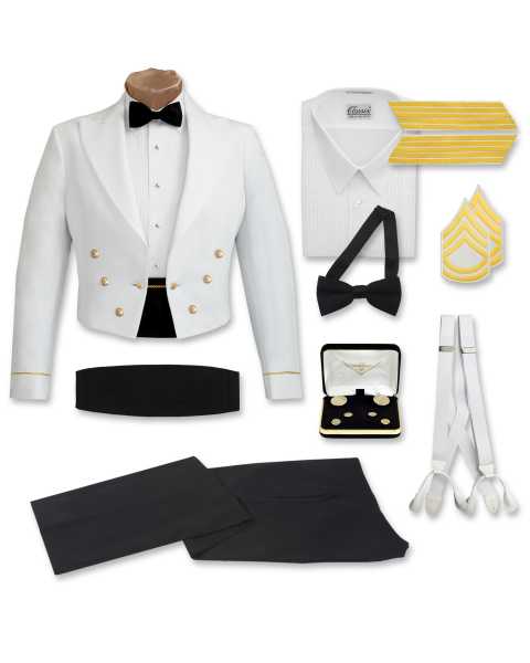 Male Sr. NCO Army White Mess Uniform Package - All Questions Male Sr. NCO Army White Mess Uniform Package - All Questions