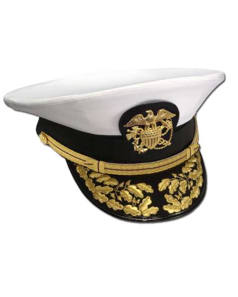 USPHS Male Flag-Officer Combination Hat - All Questions | Marlow White