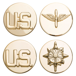 Non-tarnish Army Enlisted MOS & US Insignia | Marlow White