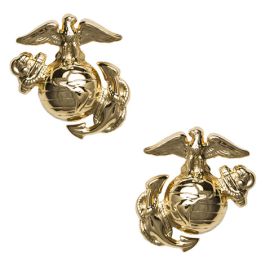 USMC Enlisted Dress Collar Device | Marlow White