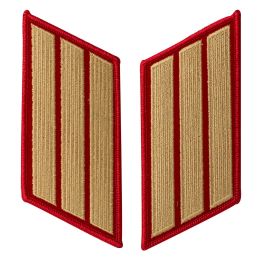 USMC Gold on Red Service Stripes | Marlow White